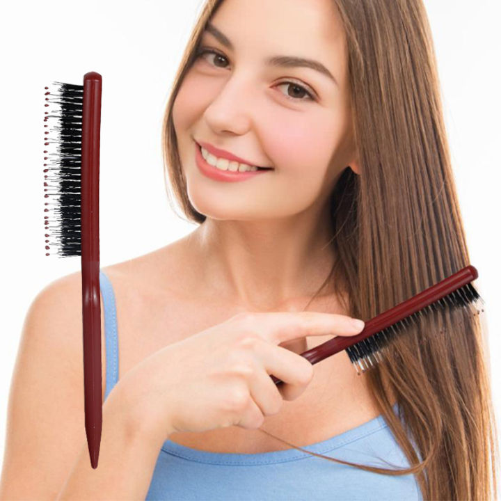 💕 Store opening 💕 Boar Bristle Teasing Brush Comb With Rat Tail For ...