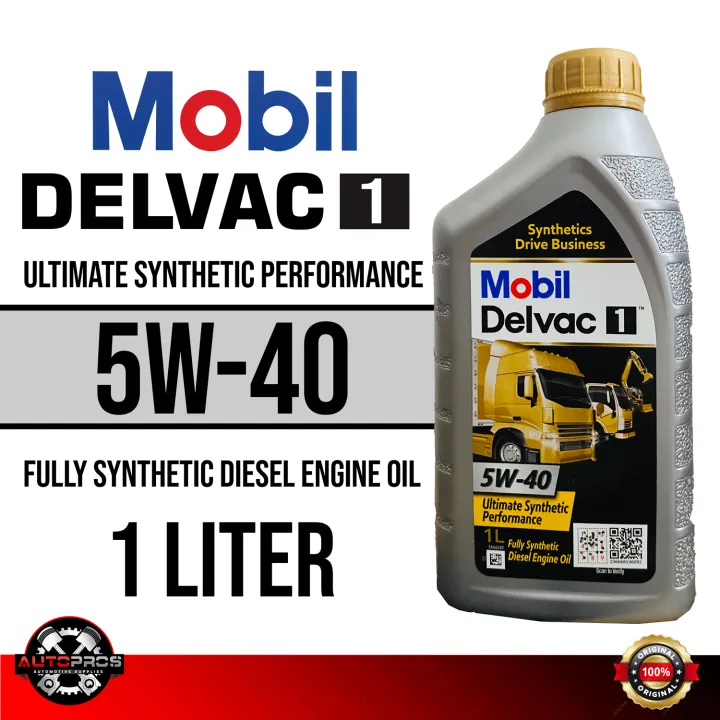 MOBIL 5W-40 Delvac 1 Fully Synthetic Diesel Oil 1 Liter | Lazada PH