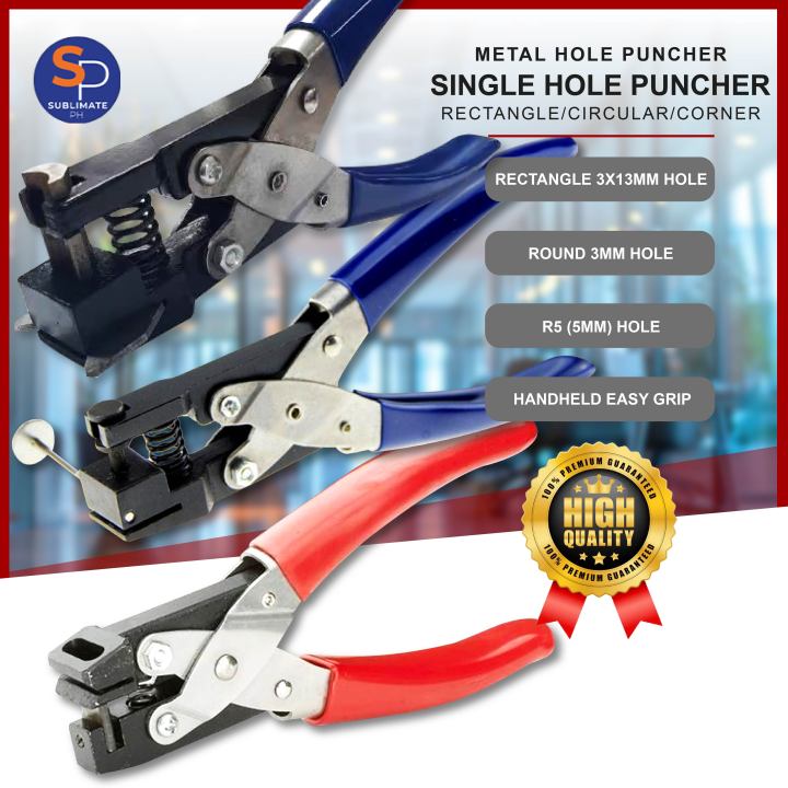 Puncher Single Hole Heavy Duty Handheld Name Tag Plate / PVC ID Card ...