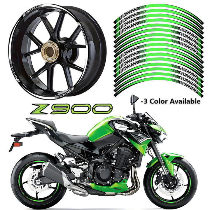 17 Inch Motorcycle Wheel Sticker Reflective Rim Decal Hub Stripe Tape ...