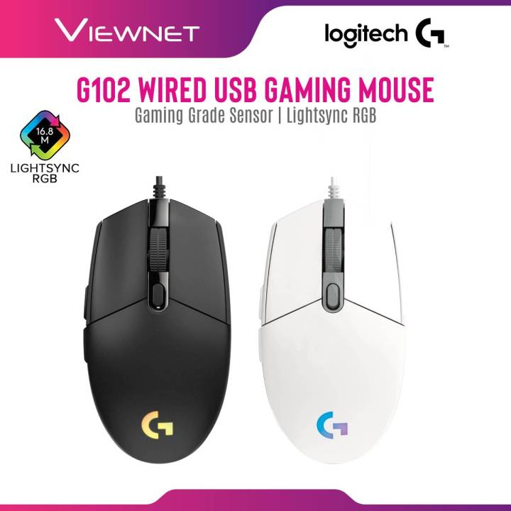 Logitech G102 Wired Gaming Mouse with Lightsync RGB Lighting Max 8000 ...