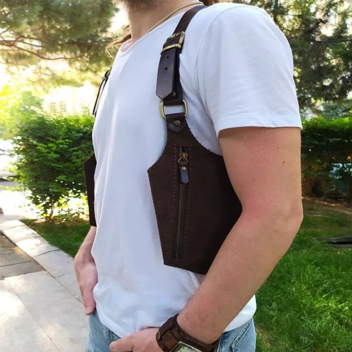 Medieval Anti Theft Hidden Underarm Strap Wallet Viking Vest Pocket ...