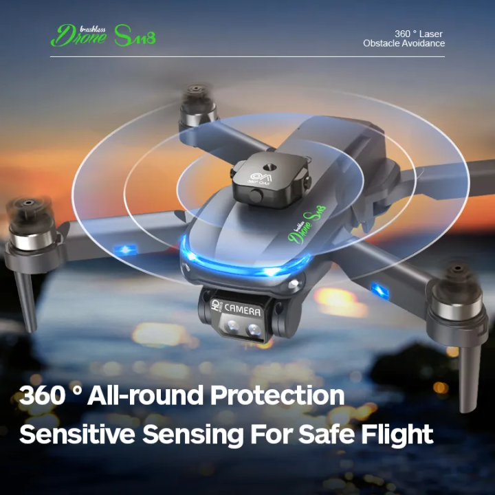 New S118 8K Drone Professional Hd Light Flow Camera Avoid Quadcopter ...
