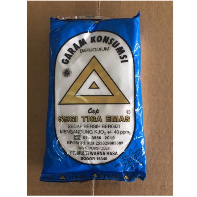 Garam Halus Segitiga emas 250 Gr/Garam Meja Halus Segitiga emas 250 Gr ...