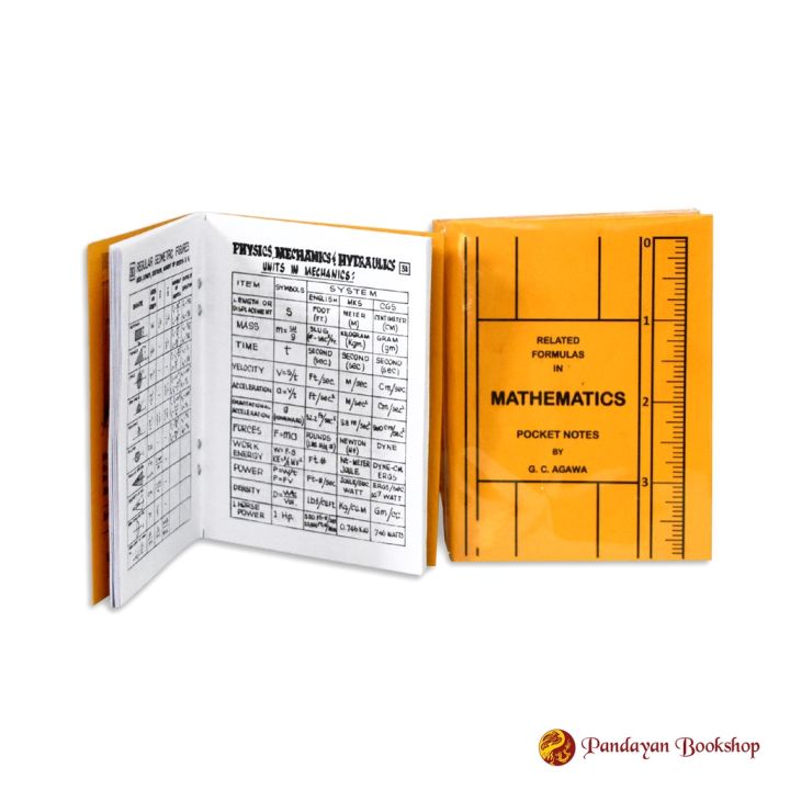 Related Formulas In Mathematics Pocket Notes Ni G.C. Agawa | Lazada PH