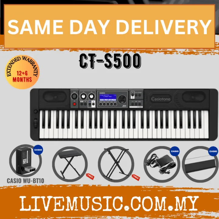 Casio Casiotone CT-S500 61-key Arranger Keyboard With Headphone And ...