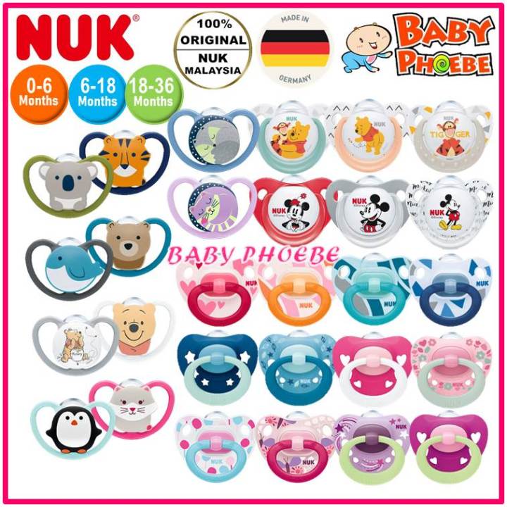 【Original NUK Malaysia】NUK Silicone/Latex Soother Orthodontic Shape ...