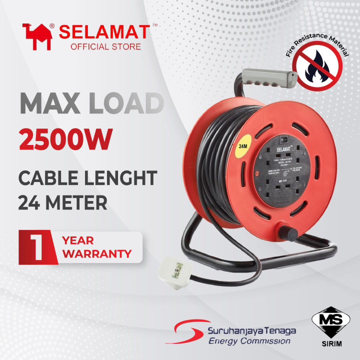 Selamat Industial Type Extension Cable Reel (24M) with SIRIM Approval ...
