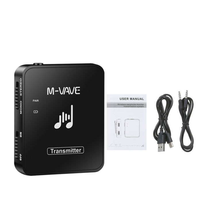 M-VAVE WP-10 2.4GHz Wireless Ear Back Transmitter Rechargeable Emitter ...