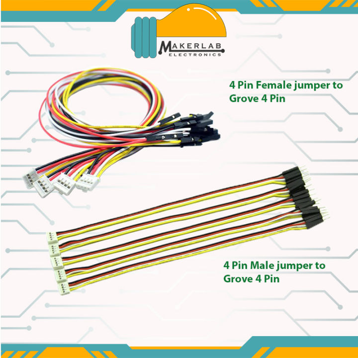 Grove - 4 pin Female/Male Jumper to Grove 4 pin Conversion Cable (5 pcs ...