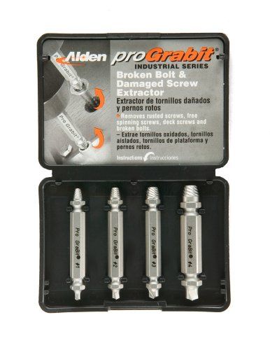 Alden 8440P Grabit Pro Broken Bolt and Damaged Screw Extractor 4 Piece ...