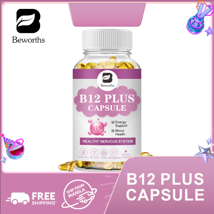 Vitamin B12 Capsules 1000mcg Support Nervous System, Healthy brain function, Energy Production ...