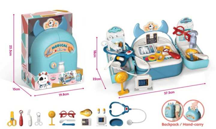 Backpack Series Pretend play doctor kitchen Set I Hand carry backpack ...