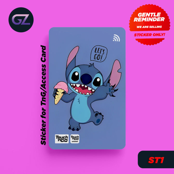 Stitch (Series 1) - Touch n Go Card Sticker And Access card Sticker ...