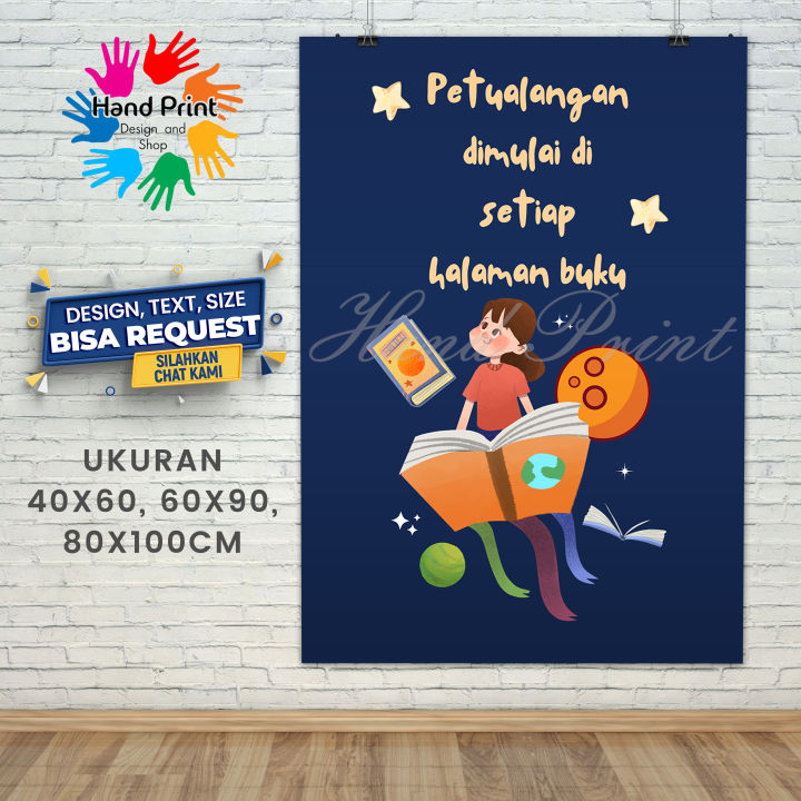 Spanduk Banner MMT Ayo Membaca Pojok Baca Pendidikan Motivasi Anak Buku ...