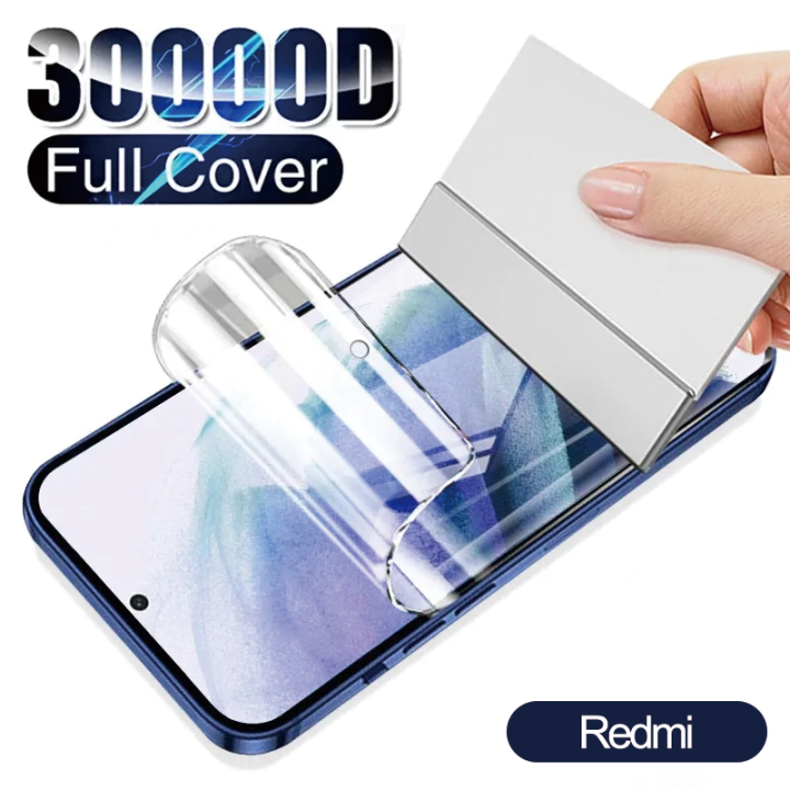 ฟิล์มไฮโดรเจลคลุมทั้งหมดสำหรับXiaomi Redmi 13C 13 12 12C A3 A2 A2 + A1 + A1 10A 10 10C 9T 9C 9A ...