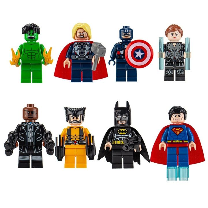 8 Marvel Heros Character Building Blocks Set: featuring Spider-man ...