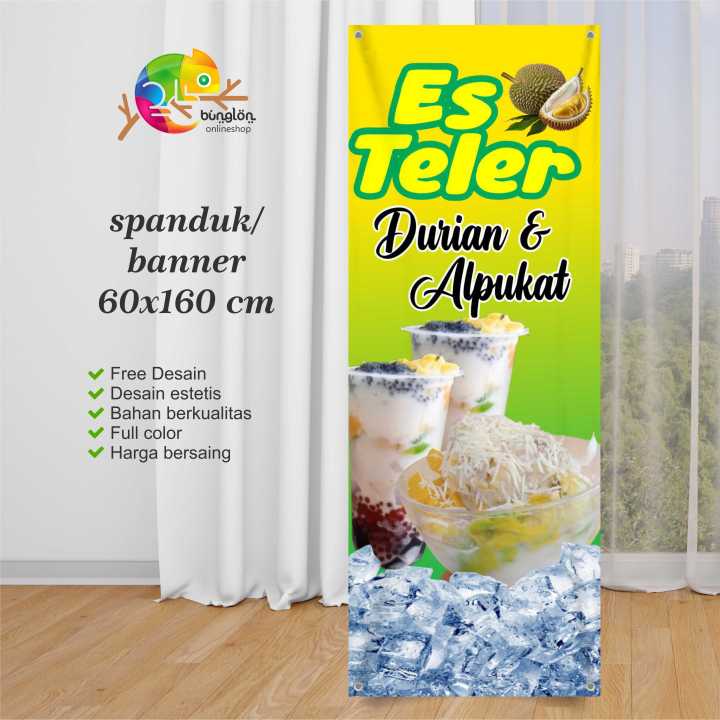 Spanduk 60x160 Banner Es Teler Durian Alpukat | Lazada Indonesia