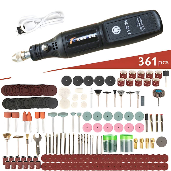 Mini Lithium Electric Drill 3.7V Cordless Rotary Tool for Engraving ...