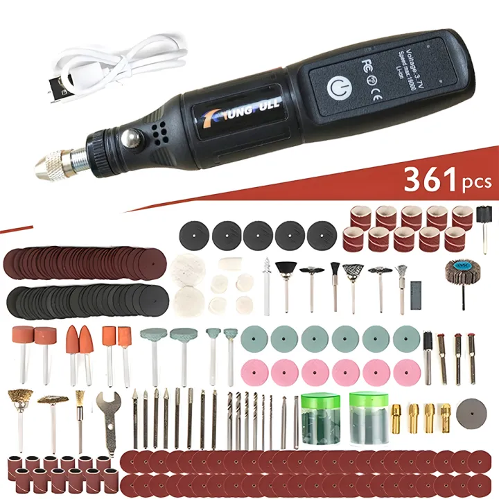 Mini Lithium Electric Drill 3.7V Cordless Rotary Tool for Engraving ...