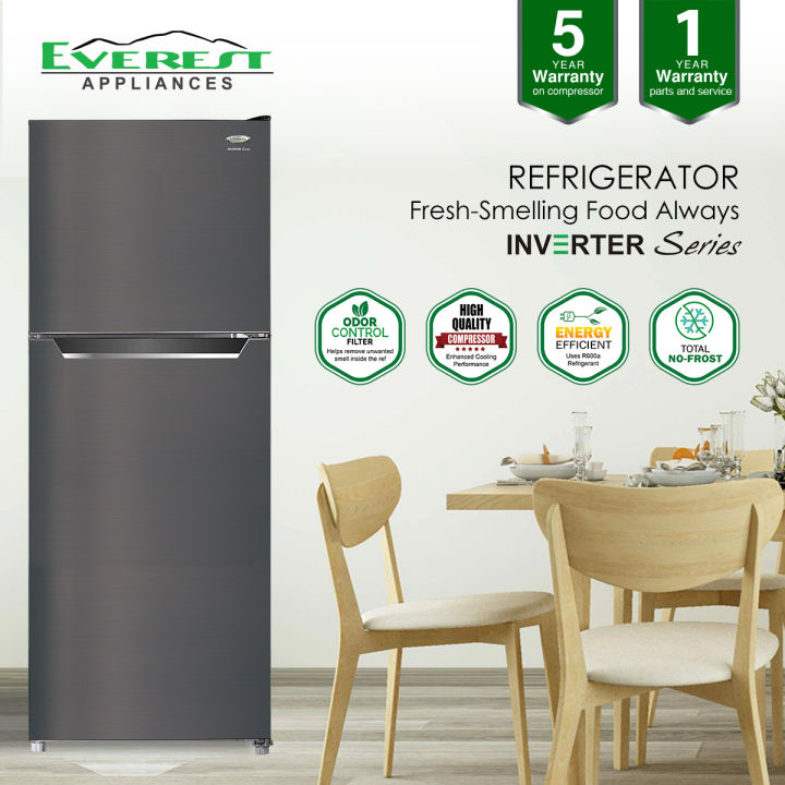 EVEREST 7.8 cu.ft No Frost Inverter Two Door Refrigerator|Wide ...