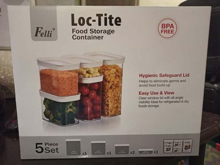 Felli Loc-Tite Food Storage (5pc Set) | Lazada PH