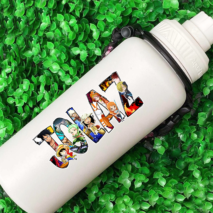 Personalized ONE PIECE Name Vinyl Sticker Waterproof luffy for tumbler ...