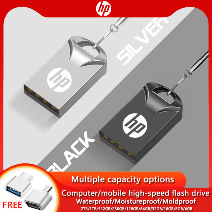 hp metal drive 8gb 16gb 32gb 64gb usb pendrive with keychain flash ...