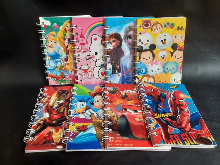 (Dapat 4pc) Buku Mini / Notebook Ring Bermacam-macam Motif / Buku ...
