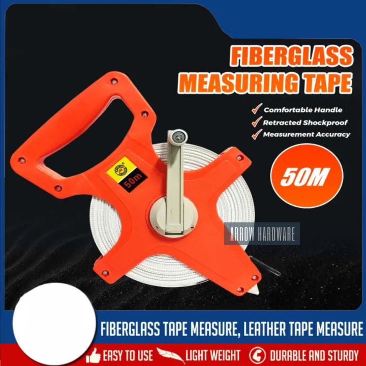 30M | 50M | 100M Tape Measure Fiber Glass High Quality Heavy Duty Meter ...