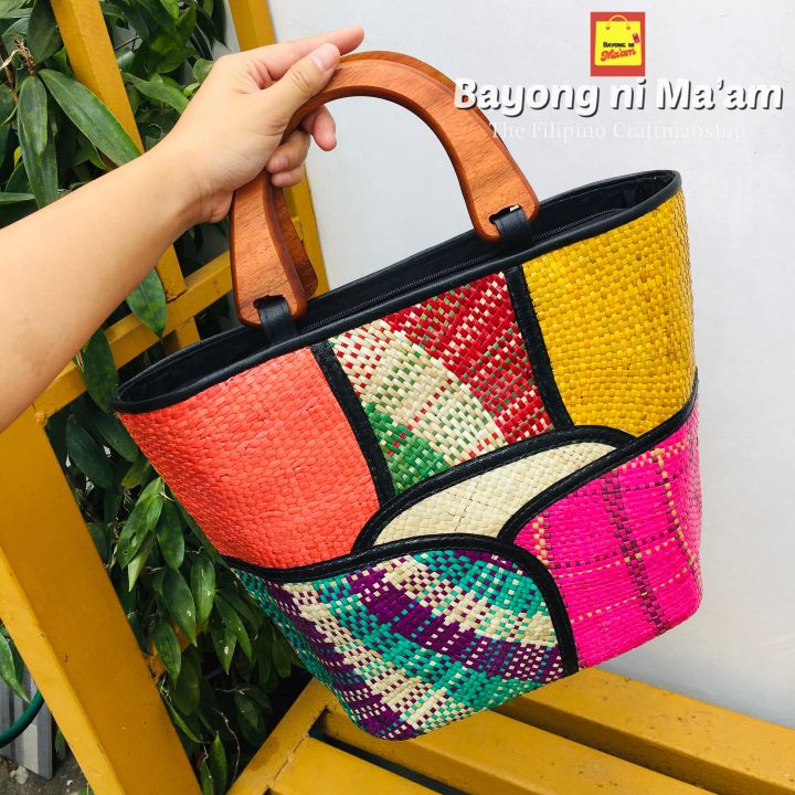 BAYONG NI MA'AM: New! The Unique Pattern of Native Hand Bags || Wooden ...
