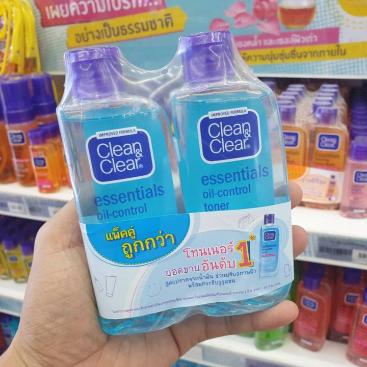 Clean & clear essentials oil-control toner 100 ml. (แพคคู่) | Lazada.co.th