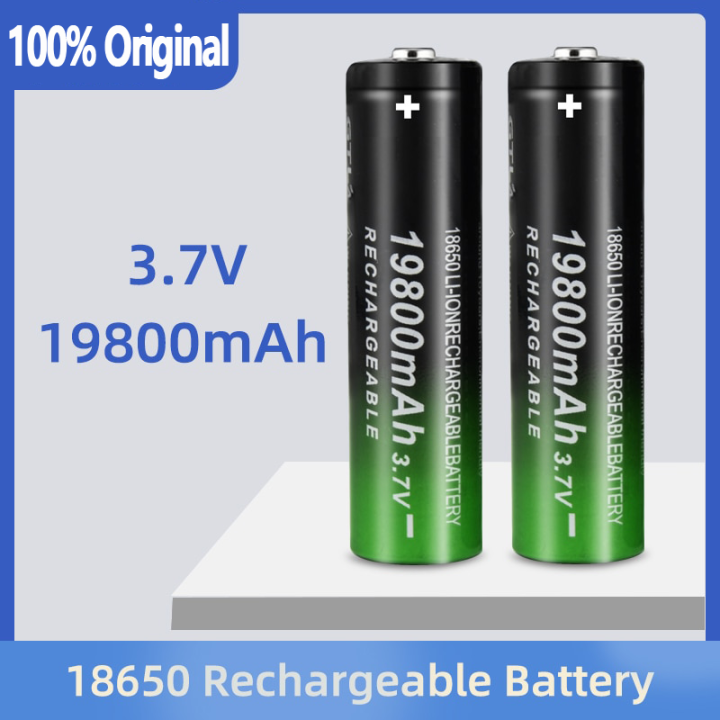 Rechargeable Battery 18650 19800mAh 3.7V Li-ion Pointed 100% Original ...
