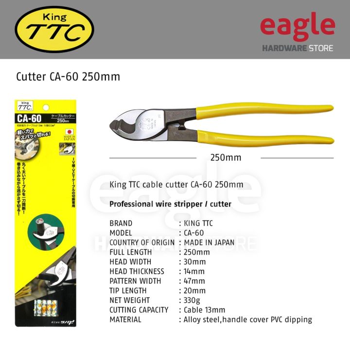 King TTC Cable Cutter Plier ( CA-22, CA-38, CA-60 ) | Lazada