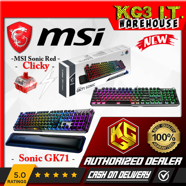 MSI Vigor GK71 SONIC Mechanical Gaming Keyboard - MSI Mystic Light ...
