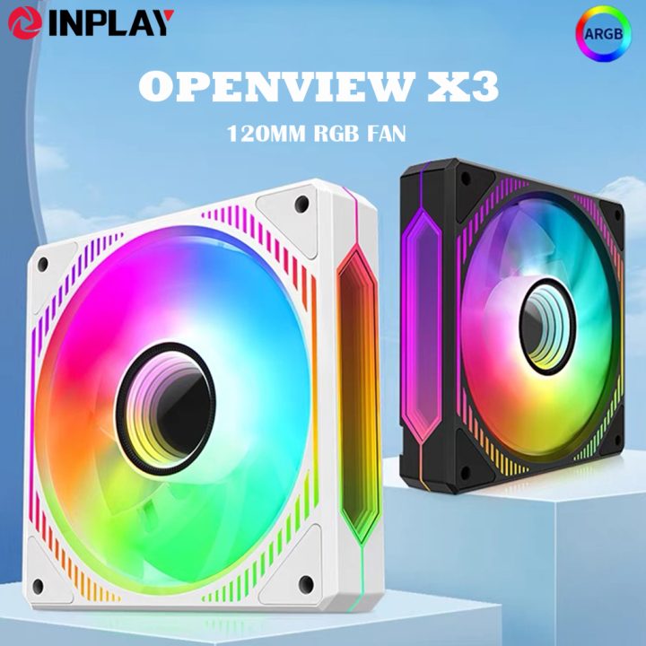 Inplay Openview X3 120MM RGB Case Fan 6Pin Silent Computer Fan 1800RPM With RGB Hub Control ...