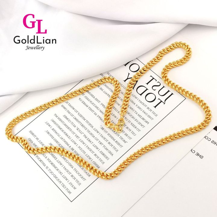 Emas GoldLian Necklace - Rantai Leher Design Gajah (GN48) | Lazada