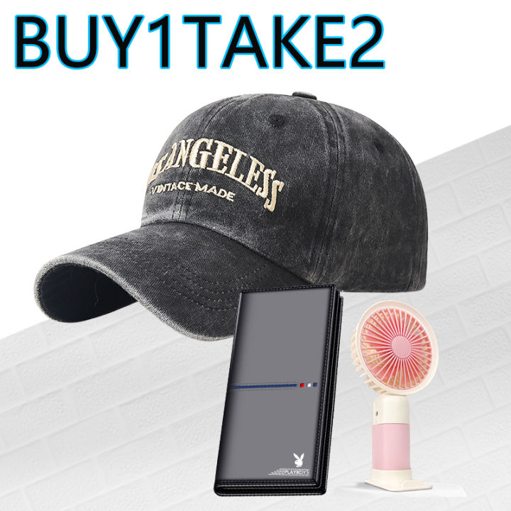 Men’s Baseball Cap Adjustable Panel Cap Hip Hop Cap Paired with Wallet ...