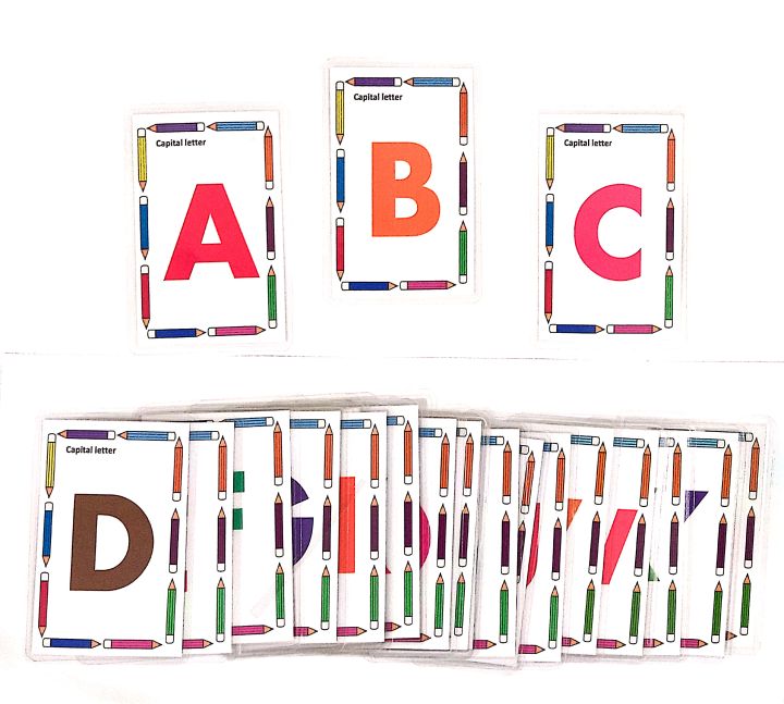 Laminated Flash cards Alphabet Letters 26 pcs. Laminated Flashcards ...