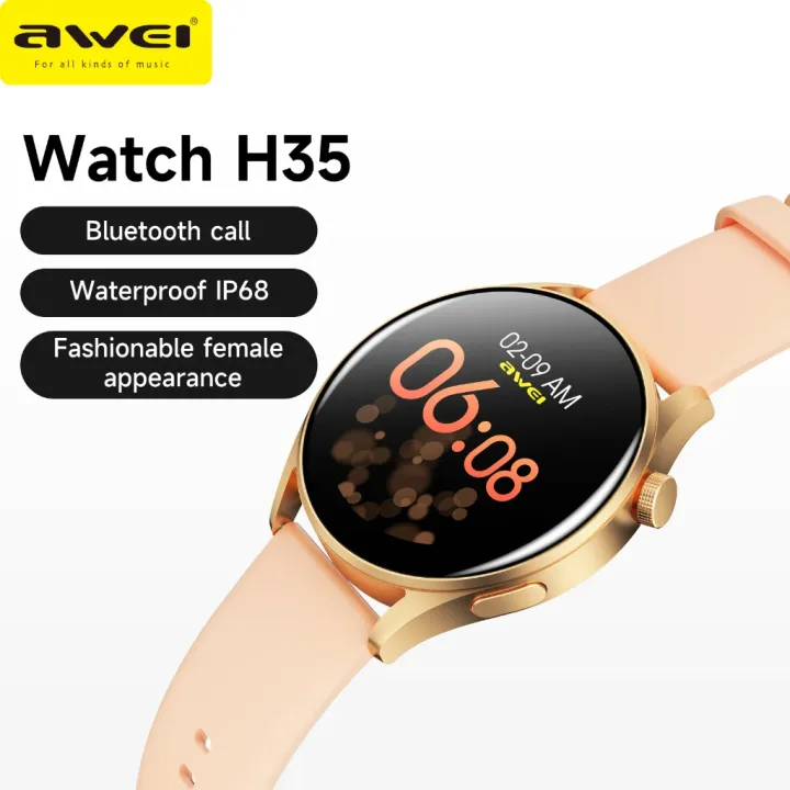 Awei H35 Multifunctional Smart Watch Men Women Bluetooth Connected ...