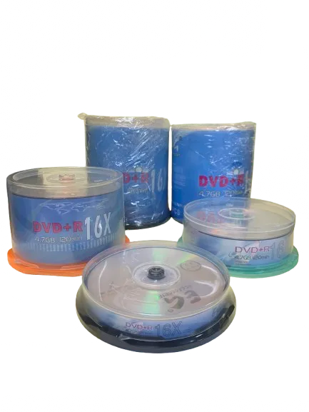 EG DVD+R or DVD-R Blank Recordable Disc 16X Speed 120min 4.7GB 10/25/50/100 pieces with or ...