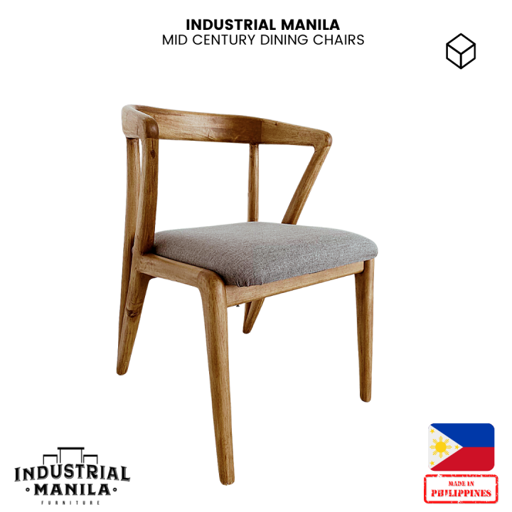 Industrial Manila - Mid Century Dining Chairs - Solid Wood Mahogany ...