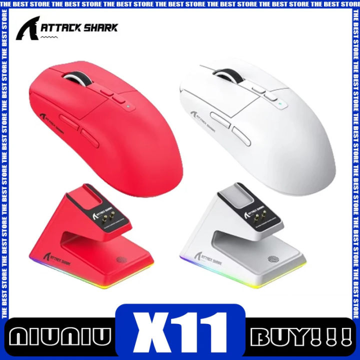 Attack Shark X11 Three Mode Bluetooth Wireless With Charger Base Rgb ...