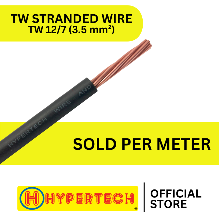 Hypertech TW Stranded Wire # 12/7 - PER METER - Pure Copper Electrical ...