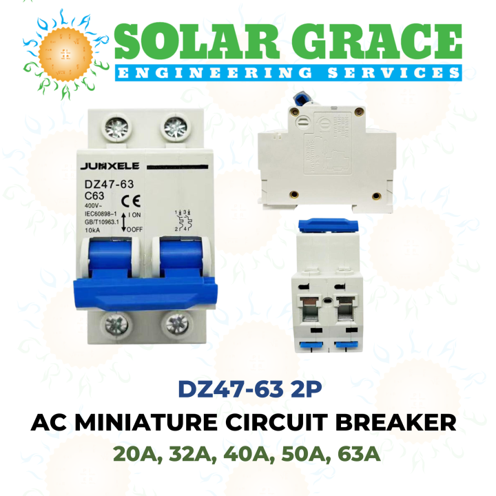 Miniature Circuit Breaker AC SPD, DC SPD, 2 Pole, C-curve, JUNXELE 6A ...