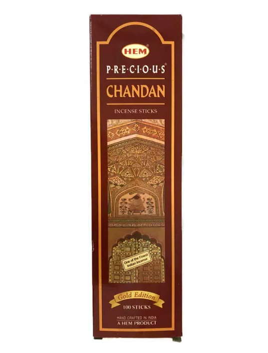 Hem Precious Chandan Gold Edition Incense Sticks From India (100pcs ...