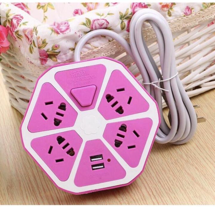 Gayastudios - Stop Kontak USB Hexagon Dengan Colokan / Stop Kontak ...