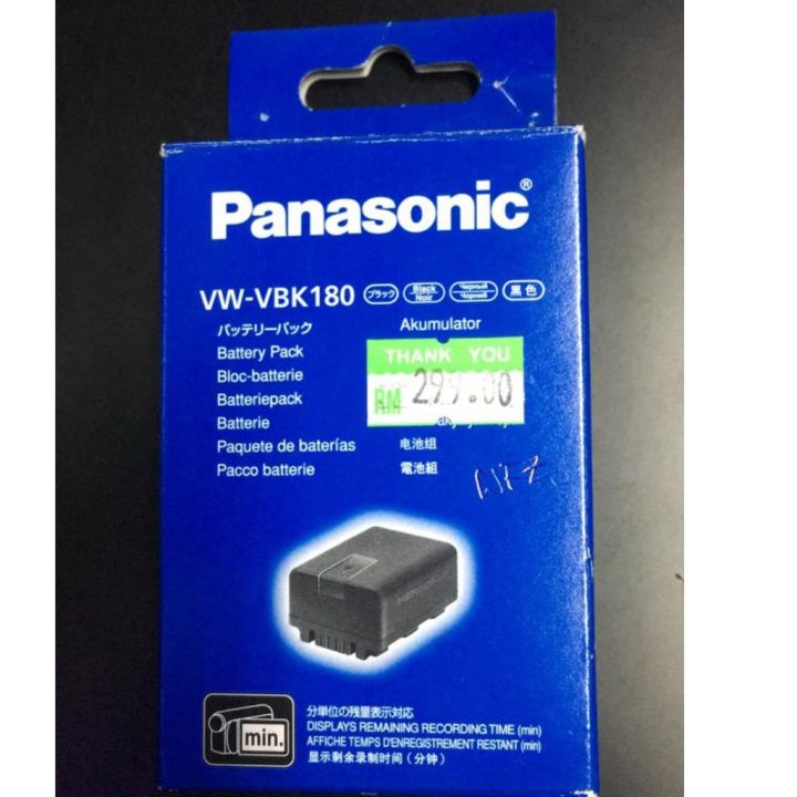 Panasonic ORIGINAL Battery Pack for Camcorder VW-VBK180 | Lazada