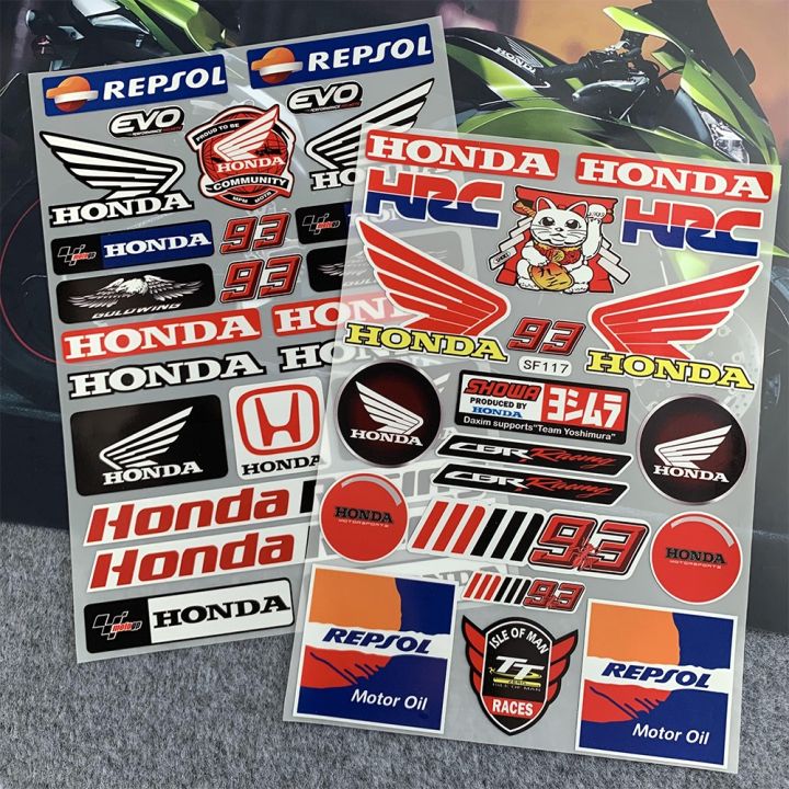 HONDA-For Reflective Car Motorcycle Whole SET Sticker Decals HONDA ...