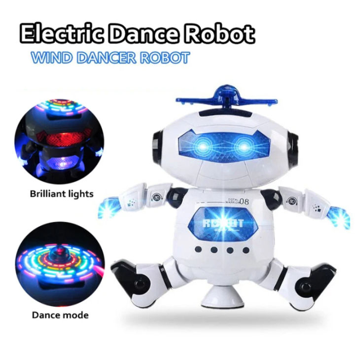 Toys for Kids Dancing 360 Rotating Smart Robot Toy Cool Dance AA ...